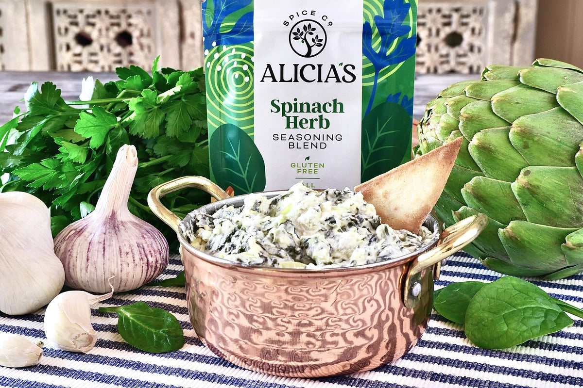 Vegan Spinach Herb Dip – Alicia’s Spice Co.